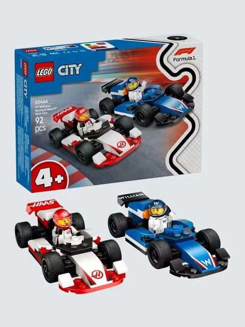 LEGO CITY F1 Williams Racing & Haas F1® Race Cars (60464) 🚚Same Day ...