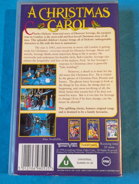 A CHRISTMAS CAROL VHS - Animated Movie Classic £3.99 - PicClick UK