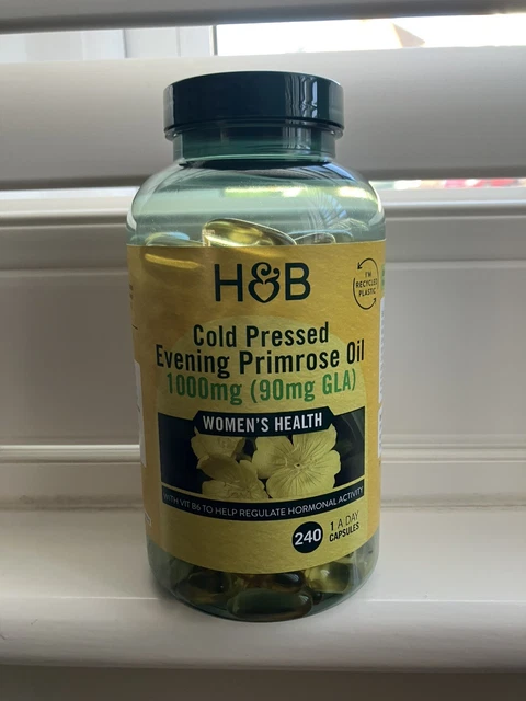 HOLLAND & BARRETT Cold Pressed Evening Primrose Oil 1000mg (90mg GLA ...