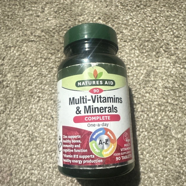 NATURES AID - Multi-vitamins & minerals - BBE12/2024 £3.99 - PicClick UK