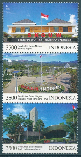 INDONESIA 2022 MNH Architecture Stamps Cross Border Posts Tourism 3v ...