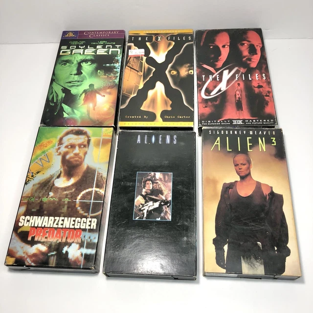SCI-FI ACTION VHS Lot- Predator X Files 2 1 Card Soylent Green Aliens ...
