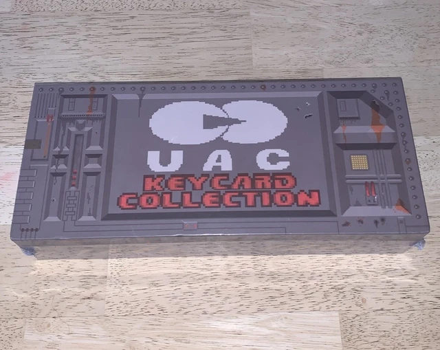 DOOM UAC RETRO Classic Metal Keycard Collection Fanattik Key Card Set £ ...