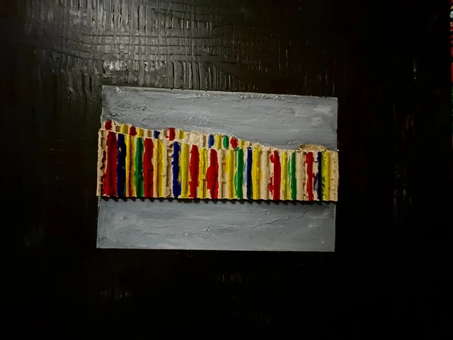 COMPOSITION AV-2 DE 2025 Technique mixte collage carton peint sur toile ...