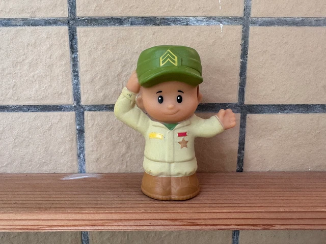 FISHER PRICE LITTLE People MILITARY SOLDIER ARMY Gold Star Uniform ...