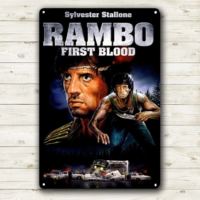 SYLVESTER STALLONE RAMBO Metal Poster Tin Sign 20x30cm Movie ...