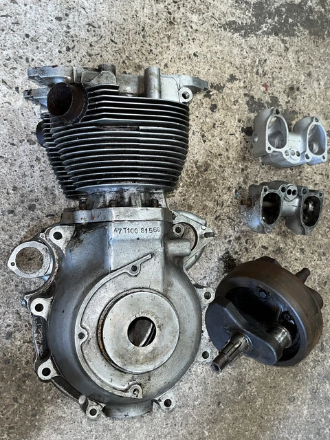 TRIUMPH T100 PRE unit Vintage Motorcycle engine Parts, Used incomplete ...