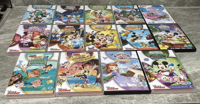 14 DISNEY JUNIOR DVDs Mickey Mouse Clubhouse & Minnie Jake Never Land ...