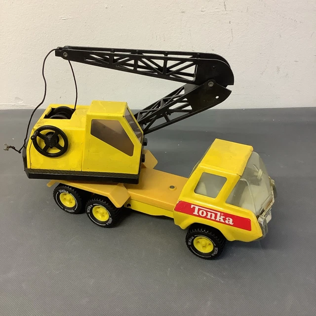 VINTAGE 1970’S TONKA Yellow Swivel Arm Crane Truck Metal Vehicle £24.95 ...