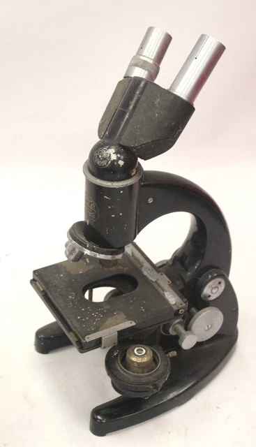 VINTAGE C. BAKER LONDON 0450 Binocular Compound Microscope with ...