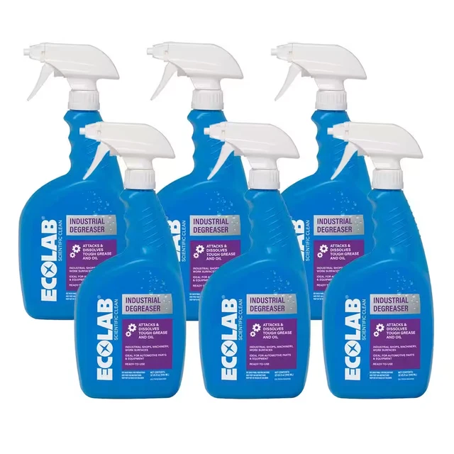 ECOLAB INDUSTRIAL DEGREASER Spray Duty Heavy Commercial 32 FL OZ 6 Pack ...