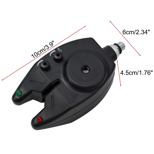 BLACK FISHING ALARM Indicator Bell with Adjustable Tone Ideal for Carp ...