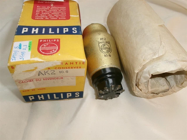 TSF RADIO LAMPE Vacuum TUBE AK2 OCTODE PHILIPS FULLY TESTED NOS NIB ...
