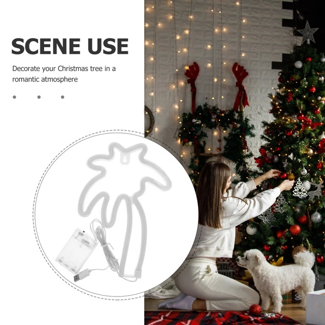 COCONUT TREE DECORATIVE Light Home Art Neon Signs Led Lights Palm £14. ...