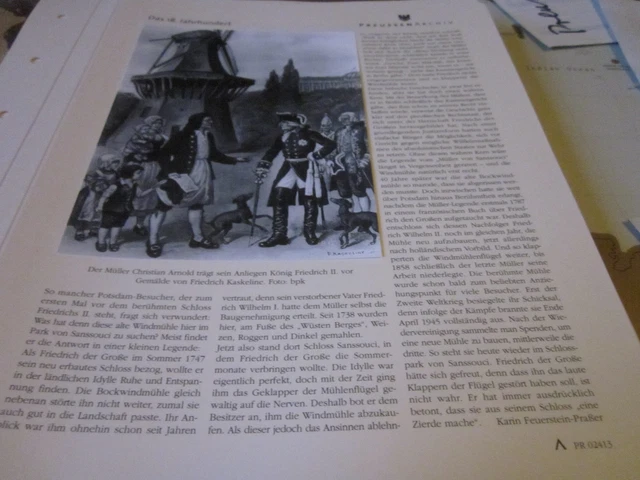 PREUSSEN ARCHIV N2 2413 Freidrich II und der Müller Christian Arnold ...