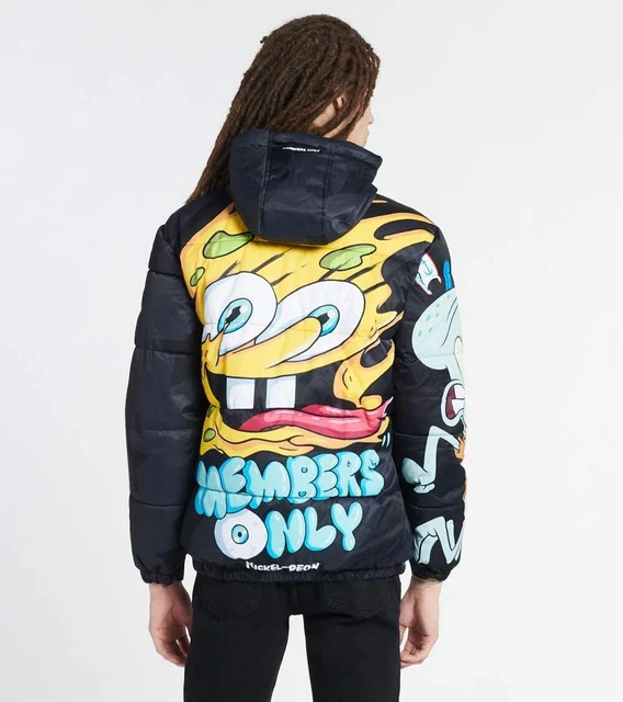 RARE MEMBERS ONLY x Nickelodeon S SpongeBob Squarepants Puffer Jacket ...