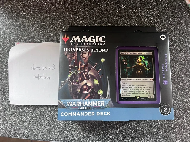 MTG WARHAMMER 40K Commander Deck Necron Dynasties Universes Beyond ...