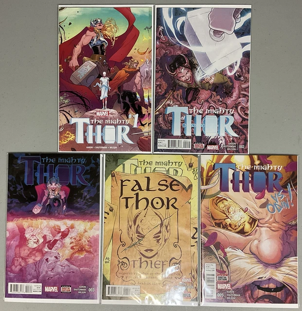 🔥MCU KEY COMICS🔥THE Mighty Thor #1 2 3 4 5 (2015)🔥NM+(9.6-9.8) Jane ...