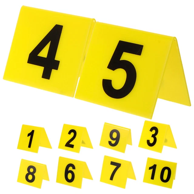 10 PCS LABELS Card Game Signage Event Table Numbers Signs Banquet £16. ...