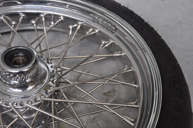 HARLEY DAVIDSON CUSTOM Zubehör Stahl Felge 3.50x18 vorne Chrom Rad ...