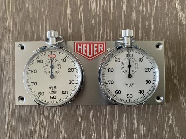 HEUER STOPWATCH PANEL Heuer Chronometers Dashboard Rally Timer 31 £375. ...