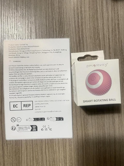 INTERACTIVE CAT BALL Toy, Intelligent Indoor Automatic Moving Ball ...