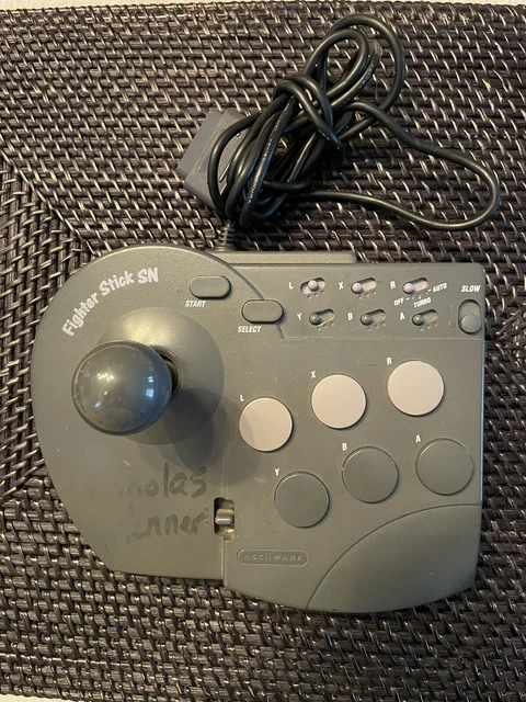 FIGHTER STICK SN Controller Super Nintendo SNES Arcade Asciiware $14.40 ...