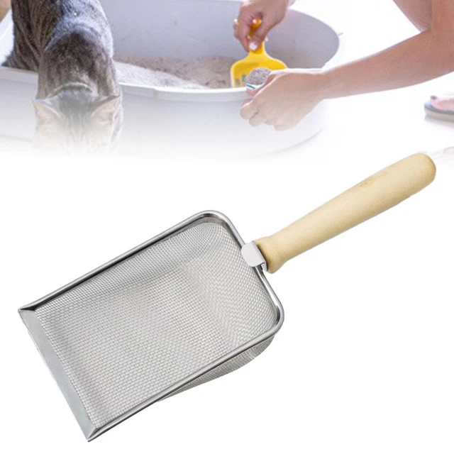 CAT LITTER SCOOPS Pet Sifter Scooper Mesh Screen Fecal Spoon Cleaning ...