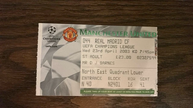 RONALDO R9 ONLY UCL Hat Trick Real Madrid v Manchester United 23/3/2003 ...