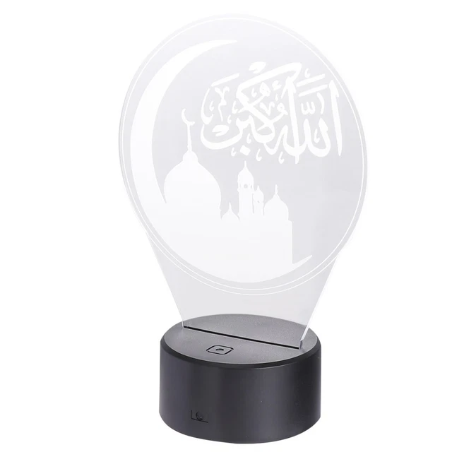 3D MUSLIM EID Night Light Creative Desktop Light Decorative Lamp Gifts ...