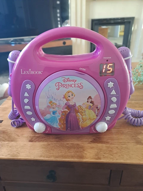 DISNEY PRINCESS LEXIBOOK CD Player (RCDK100DP) with 2 Karaoke sing ...