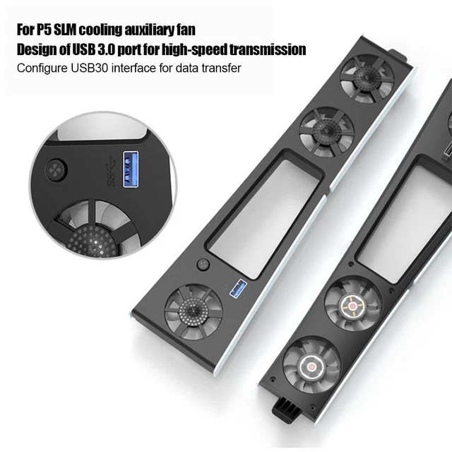 FOR PS5 SLIM Cooling Fan Vertical Stand Display Game Console Fan ...