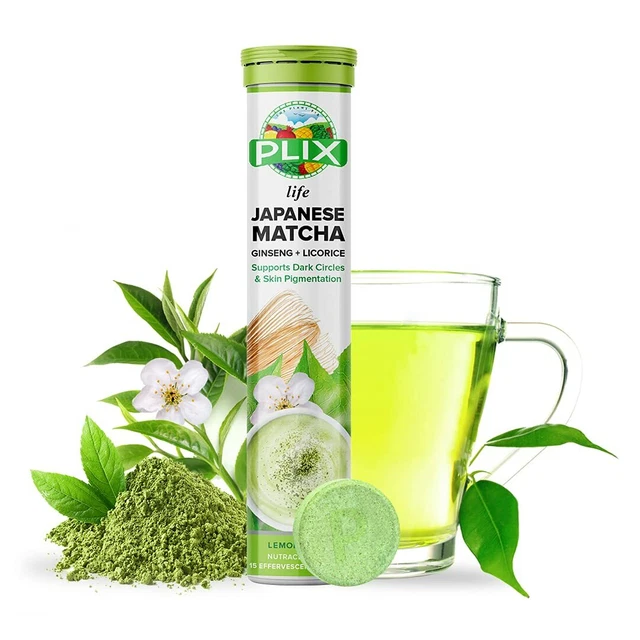 PLIX LIFE JAPANESE Matcha Effervescent 15 tablets with free shipping ...