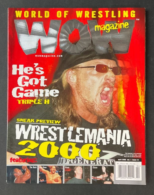 VTG APRIL 2000 WOW World Of Wrestling Magazine Vol. 1 #12 w/Triple H ...