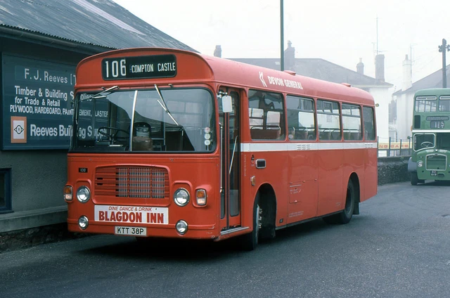 6'X4' ORIGINAL BUS Colour Photograph of Devon General 138 at Paignton ...
