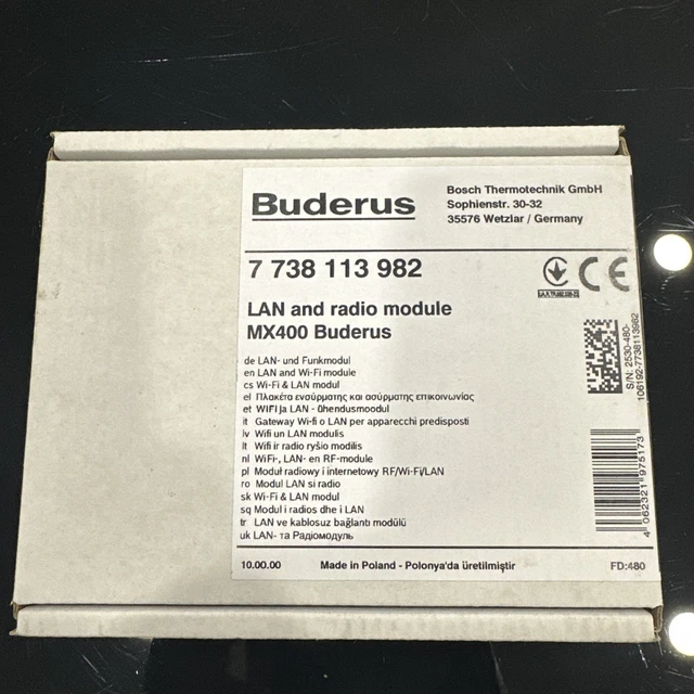 BUDERUS MX400 LAN und Radio Modul mit Wandhalterung. EUR 80,00 ...