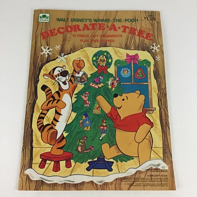 WALT DISNEYS WINNIE Pooh Decorate A Tree Book Press Out Ornament ...