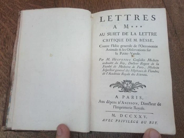 LIVRE ANCIEN -LETTRES à M**** au sujet de la lettre critique de M ...
