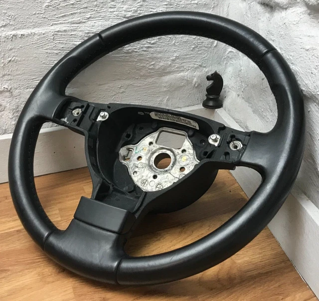 GENUINE VW BLACK leather 3 spoke MFSW, DSG steering wheel, MK5 Golf GT ...