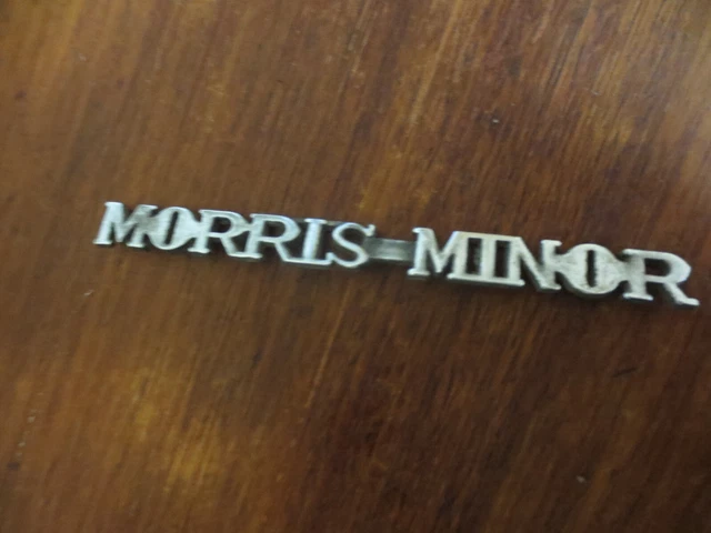 ORIGINAL MORRIS CAR metal badge / emblem - approx 12 1/4 inches wide ...