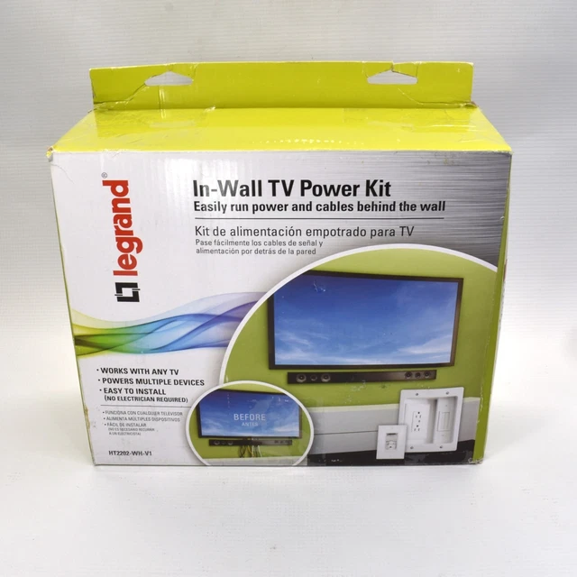 LEGRAND BEHIND, HIDDEN, In-Wall TV Power Kit Complete All parts New ...