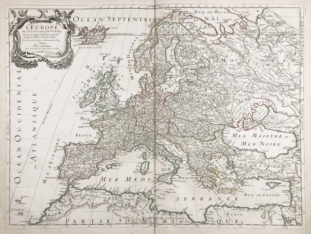 EUROPE CONTINENT MAP Carte Sanson 1679 EUR 226,60 - PicClick FR
