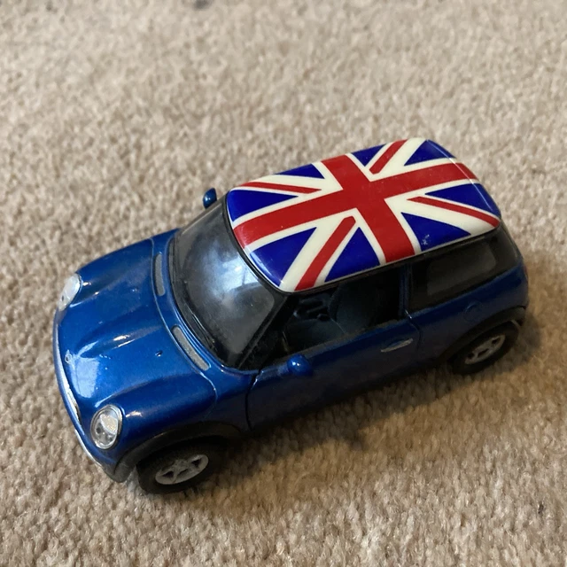MINI COOPER BRITISH Flag Union Jack Car Model Metal Diecast Toy 1:34 ...