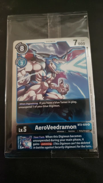 GIOCO DI CARTE Digimon AeroVeedramon BT2-028 Battle of Omni promo pre ...