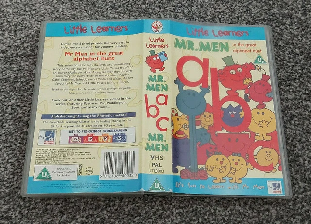MR MEN IN The Great Alphabet Hunt Little Learners Pal Vhs Video Kids ...