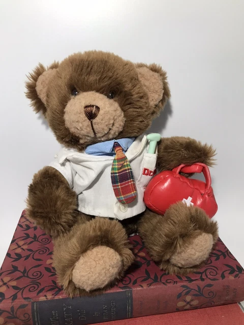 NEW THE TEDDY Bear Collection. Donald the Doctor, white coat, bag. 9 ...