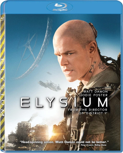ELYSIUM (BLU-RAY) MATT Damon Jodie Foster Sharlto Copley Alice Braga ...