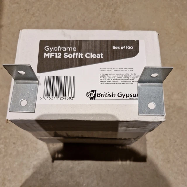 BRITISH GYPSUM GYPFRAME MF12 Soffit Cleat (Pack of 100) £21.48 ...