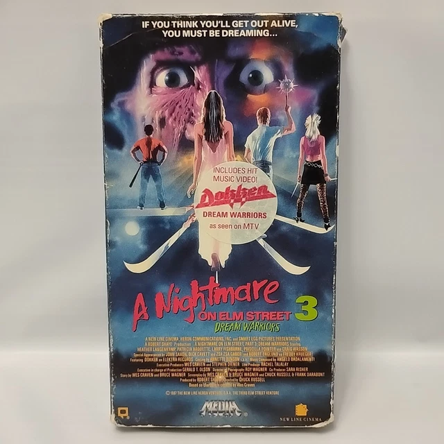 A NIGHTMARE ON Elm Street 3 Dream Warriors VHS Media Dokken Hype ...