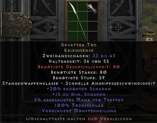 PC DIABLO 2 Resurrected - The Grim Reaper / Gevatter Tod | softcore-D2R ...